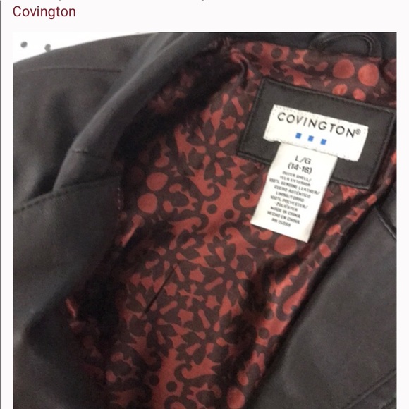 Covington | Jackets & Coats | Covington Brown Leather Jacket Make ...